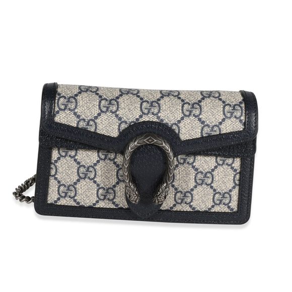 Gucci | Bags | Gucci Navy Gg Supreme Super Mini Dionysus | Poshmark
